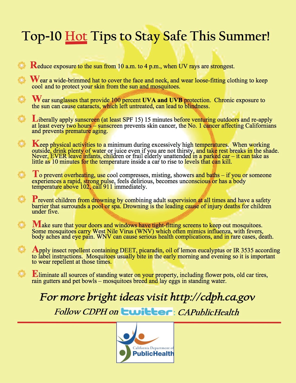 Top 10 Summer Safety Tips For Kids Top 10 Summer Safety Tips For Kids